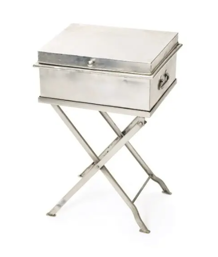 Polished Nickel Storage Side Table – BHN