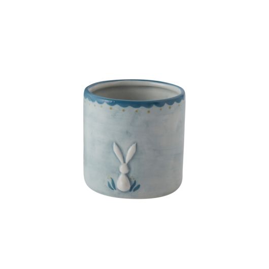Blue Pot w/ White Bunny – BHN