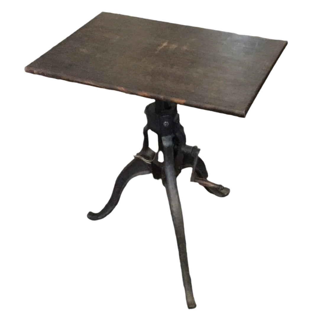 Rustic and Distressed Crank Side Table – BHN