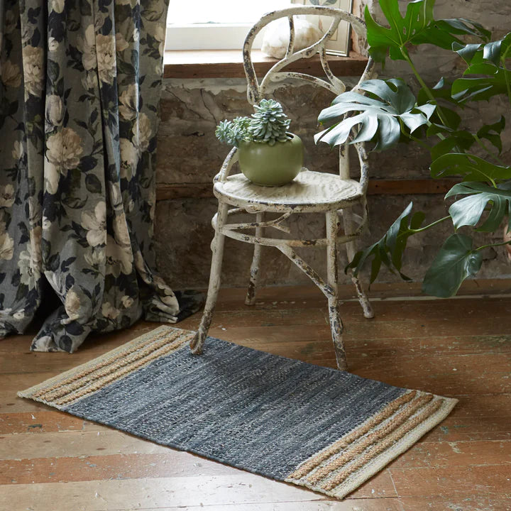 Patina Vie Leather & Jute Handwoven Striped Braided Rug – BHN